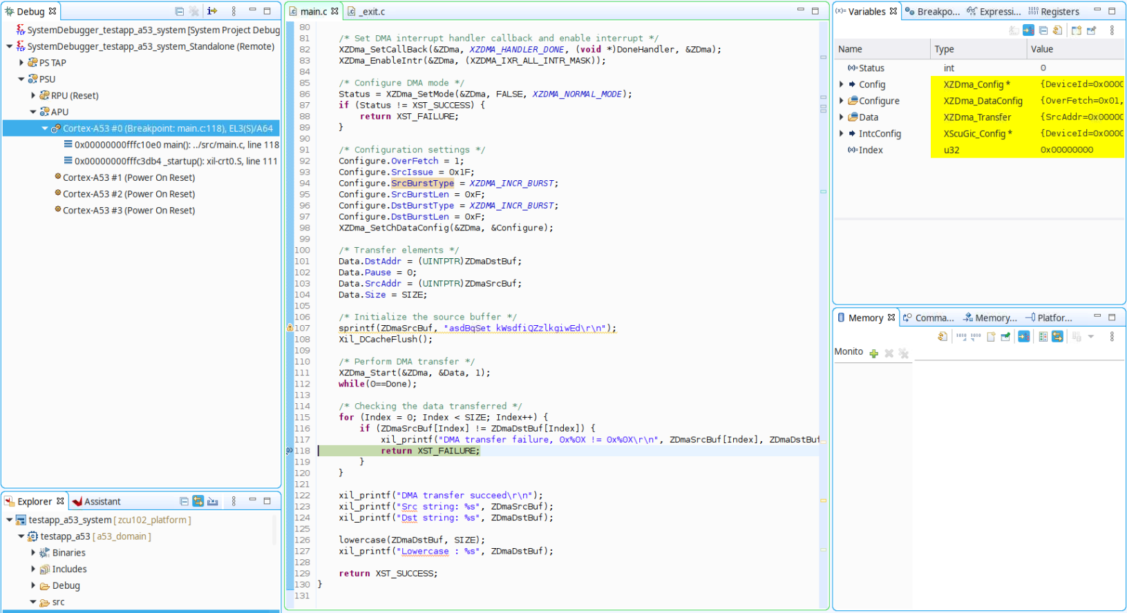 Debugging Bare-Metal Applications — Embedded Design Tutorials 2023.1 ...