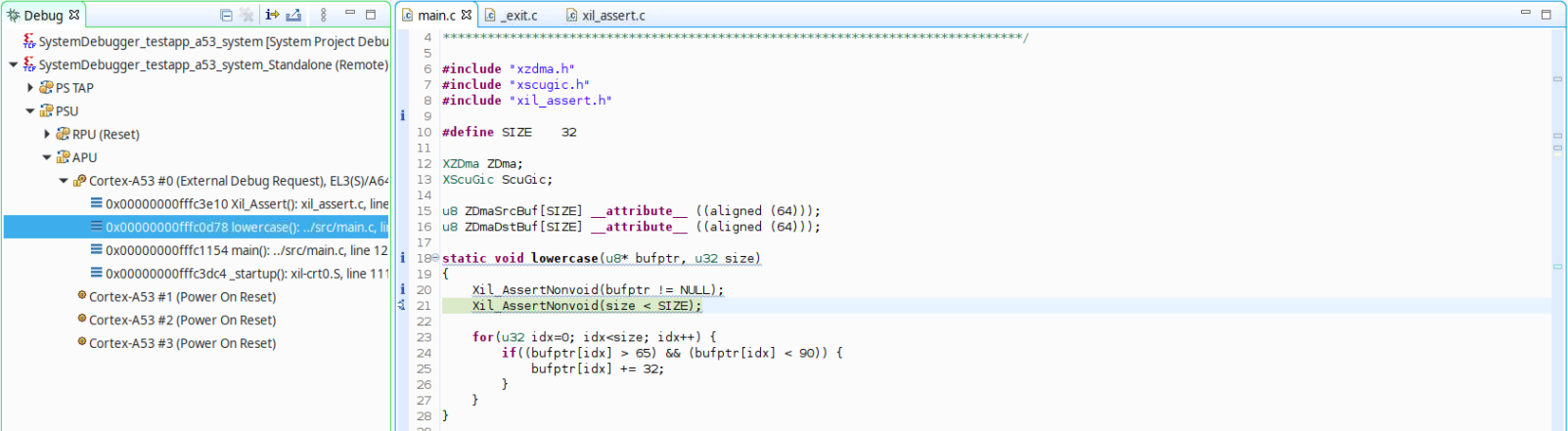 Debugging Bare-Metal Applications — Embedded Design Tutorials 2023.1 documentation
